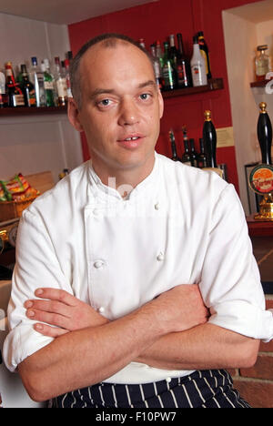 Normandy Arms,Blackawton,UK,with chef/owner Peter Alcroft.a UK Stock ...