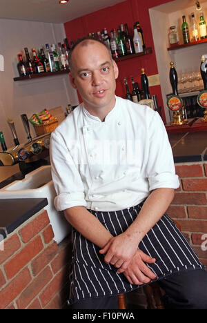 Normandy Arms,Blackawton,UK,with chef/owner Peter Alcroft.a UK Stock ...