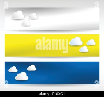 Header website design with cloud background Stock Vector Image & Art ...