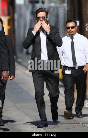 Jon Hamm seen arriving at ABC studios for Jimmy Kimmel Live. Featuring ...