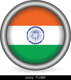 india national flag Circle button Icon. Simple flag, official colors ...