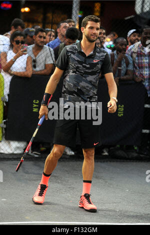 Grigor Dimitrov attending Nike's 'NYC Street Tennis' event on August 24 ...