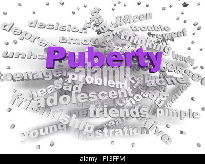Puberty word cloud concept Stock Photo - Alamy