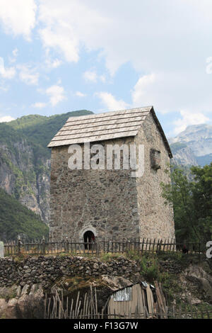 Blood feud or Lock-in Tower at Thethi, Thethi National Park, Shkodra ...