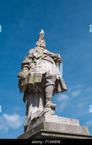 England Devon Brixham King William statue Stock Photo - Alamy
