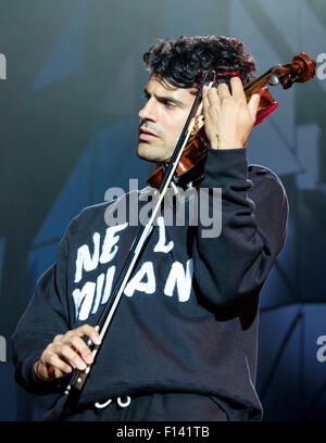 Neil Amin-Smith of Clean Bandit performs live on the Common stage, on ...