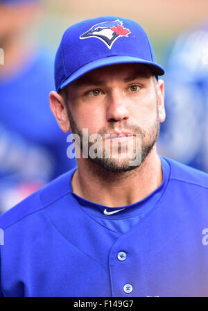 Arlington, Texas, USA. 26th August, 2015. Toronto Blue Jays first ...