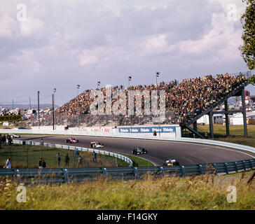 Vintage race cars at Watkins Glen International race course during a ...