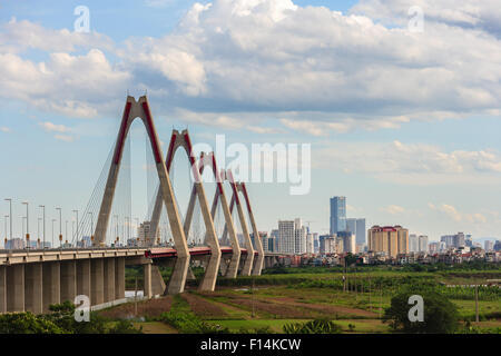 Nhat Tan Bridge, is a cable-stayed bridge crossing the Red River (Asia ...