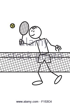 Tennis racket with a ball. Hand drawn sketch Stock Vector Art ...