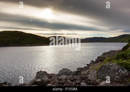 The Glen Lednock Reservoir and dam near Comrie, Perthshire, Scotland ...