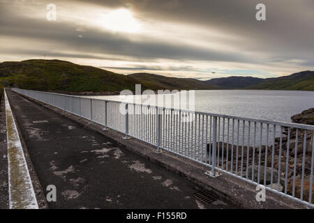 The Glen Lednock Reservoir and dam near Comrie, Perthshire, Scotland ...