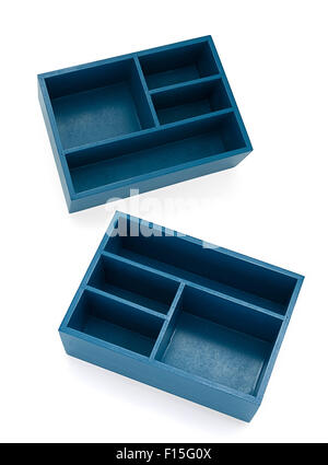 Wooden Box with different Sections and compartments Stock Photo - Alamy