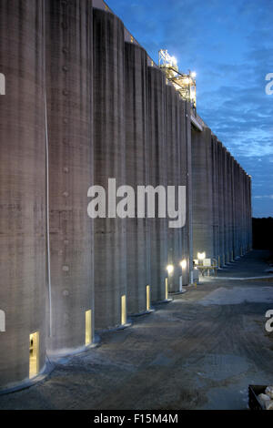 grain silos at twilight Stock Photo - Alamy