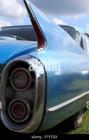 Taillight of an old vintage car on a sunny day, concepual vintage image ...