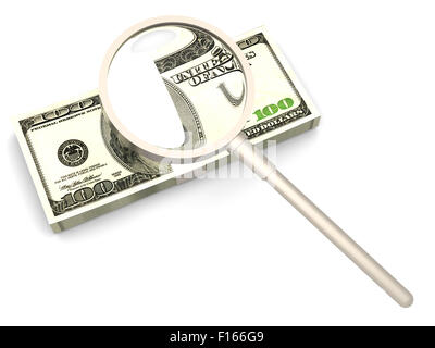 Looking for cash investments. 3D rendered Illustration Stock Photo - Alamy