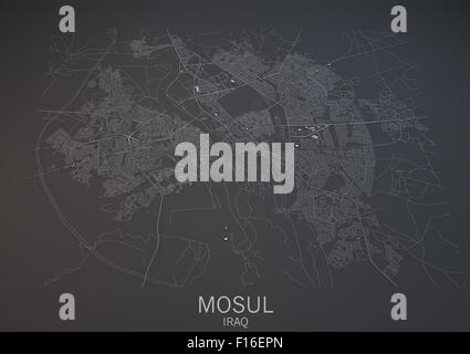 Map of Mosul City in Iraq Stock Photo - Alamy