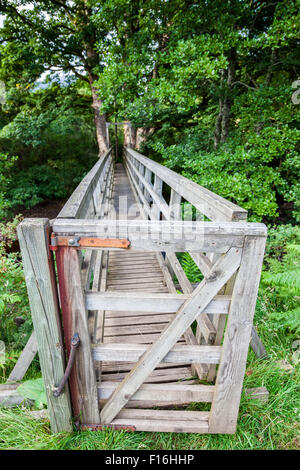 The Shaky Bridge over the River Lednock, near Comrie, Perthshire ...