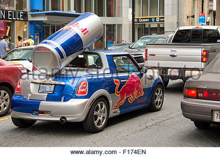 A Red Bull energy drink delivery truck in San Leandro California Stock ...