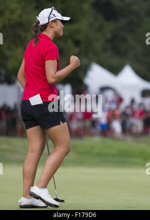 Lydia Ko of New Zealand competes during the first round of the Women's ...