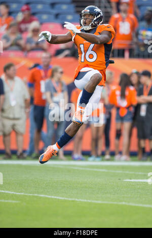 Denver Broncos wide receiver Bennie Fowler (16) catches a pass against ...