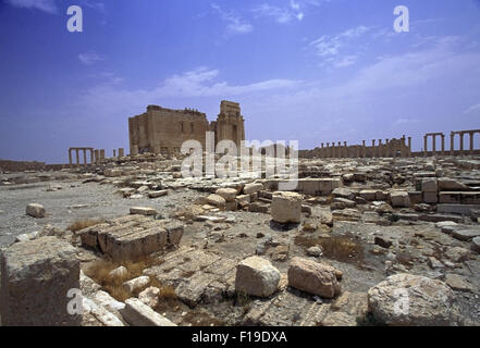 Temple of Baal, Aglibol, Yarhibol, in the ruins of the Palmyra ...