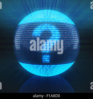 Question mark icon isolated on 3d blue round button abstract ...