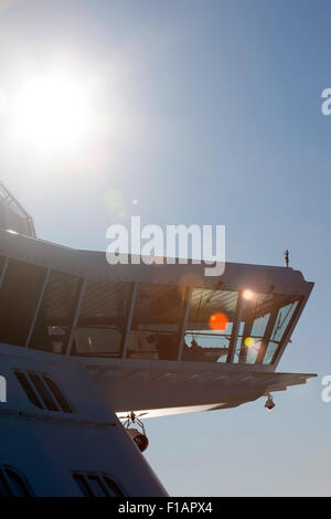 Modern cruise ship bridge of the Celebrity Eclipse in summer Stock ...