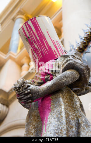 Banksy Angel Bust Sculpture, Bristol Museum, England, UK Stock Photo ...