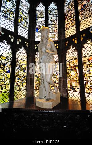 Lady Godiva statuette in the Great Hall in St Marys Guildhall, Coventry, West Midlands, England ...