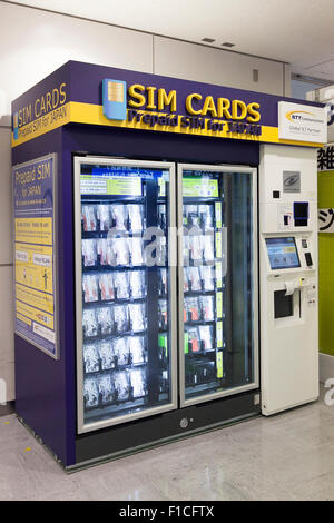 A SIM card vending machine in the arrival lobby of Narita International ...