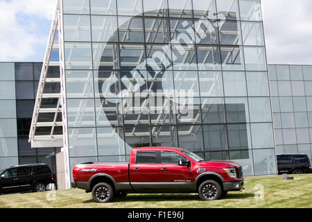 A logo sign outside of the Cummins Inc., Columbus Engine Plant in ...