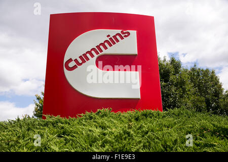A logo sign outside of the Cummins Inc., Columbus Engine Plant in ...