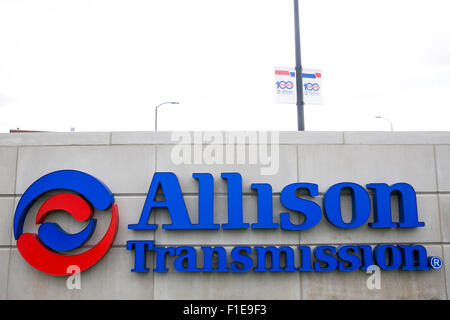 A logo sign outside of the headquarters of Allison Transmission in ...