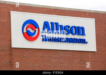 A logo sign outside of the headquarters of Allison Transmission in ...