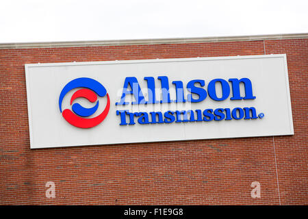 A logo sign outside of the headquarters of Allison Transmission in ...