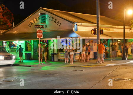The Green Parrot Bar on Whitehead Street in Key West Florida USA Stock ...