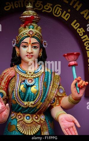 Indian Goddess Lakshmi , Goddess of wealth , gold sculpture , India ...