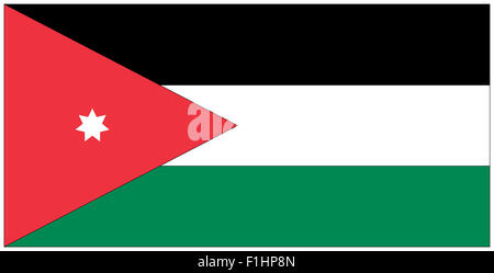 Fahne: Jordanien/ flag: Jordan Stock Photo - Alamy