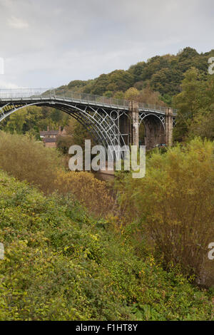 underneath the Iron Bridge, ironbridge gorge, Shropshire Stock Photo ...