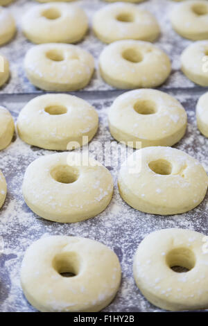 equal uncooked raw pastry half-finished product for backery Stock Photo ...