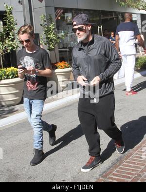Fred Durst takes his son Dallas Durst shopping at The Grove Stock Photo ...