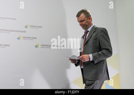 Kiev, Ukraine. 02nd Sep, 2015. Alexander Hug, Deputy Chief Monitor of ...