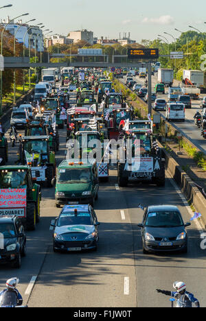 Driving on French highway, Paris Region, France Stock Photo - Alamy
