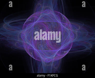 Abstract fractal round element consisting of a number of intricate ...