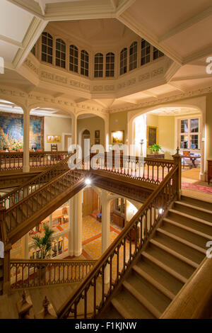 Main staircase and foyer at Crom Castle - Crichton family home, County ...