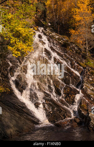 The Waterfall of Allt Mor Burn, at Kinloch Rannoch, Highland Perthshire ...