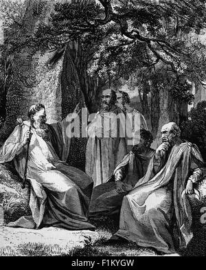 Druids in the Sacred Grove Illustration from The Illustrated History of ...