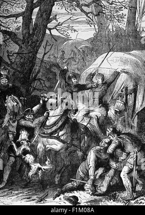 Middle Ages, knights, robber barons are executed and their castles ...