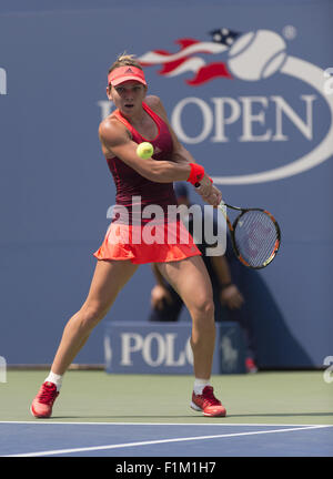 New York NY. Simona Halep (ROU) during Day 10 of the 2015 US Open at ...